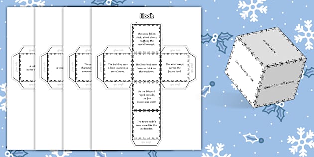 Winter Story Creative Writing Dice for 6th-8th Grade