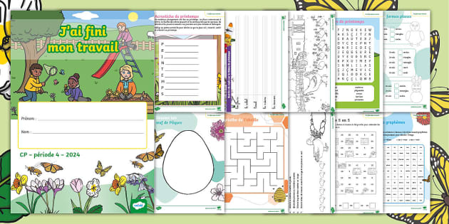 J'ai fini mon travail - Livret d'activités CP - édition printemps 2024
