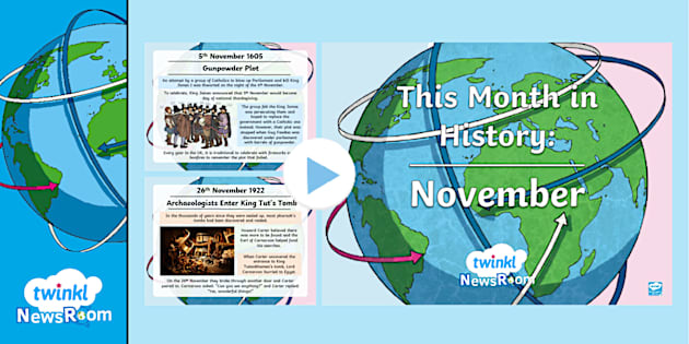 This Month in History: November (teacher made) - Twinkl