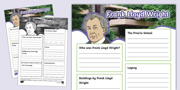 Frank Lloyd Wright Fact File Template (teacher made)