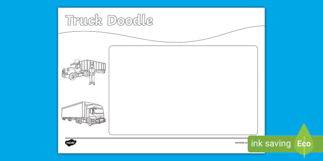 Truck Doodle Drawing Activity (teacher made) - Twinkl