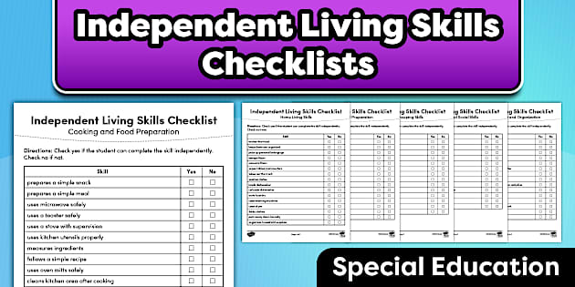 Independent Living Skills Checklist for Special Education