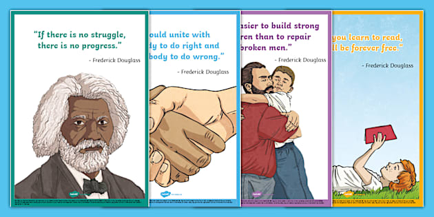 Frederick Douglass Quotes Display Poster Pack (teacher made)