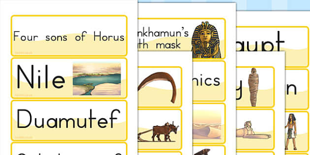 Ancient Egypt Word Cards (teacher made)
