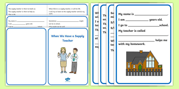 Substitute Teacher Social Story - Social Stories | Twinkl