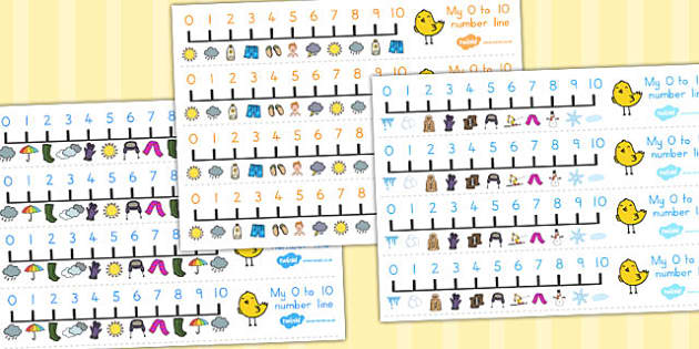 FREE! - Winter Themed Number Line 0 10 (teacher made)