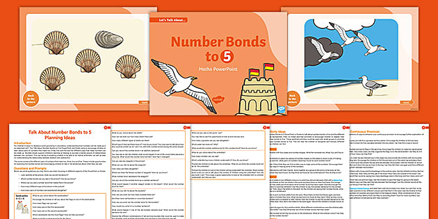 Talk About Number Bonds to 5 Maths PowerPoint and Planning Pack