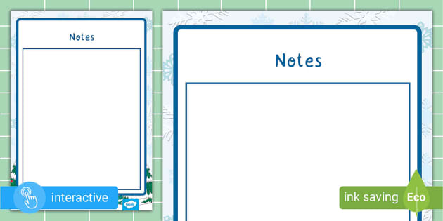 Snowflake Note Paper | Twinkl Busy Bees (teacher made)