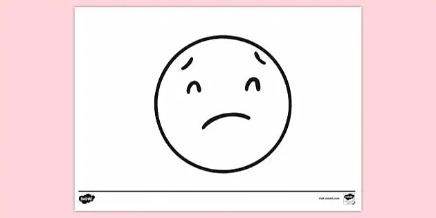 Sad Face Coloring Pages For Kids