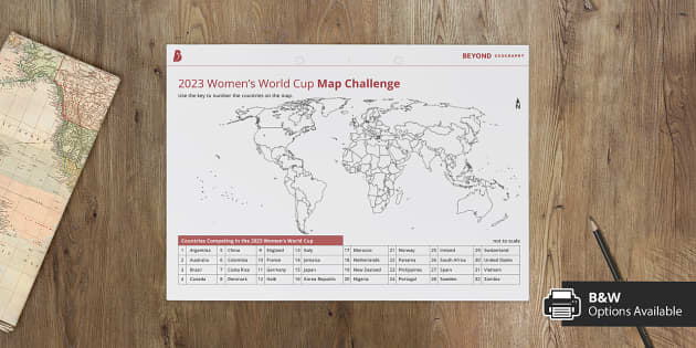 2023 Women's World Cup Map Challenge | Geography | Beyond