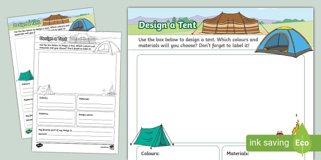 Design A Tent Worksheet öğretmen Yaptı Twinkl