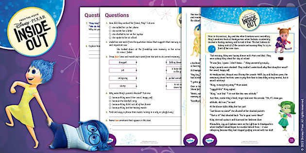Inside Out: Reading Comprehension [Ages 7-9] (teacher made)