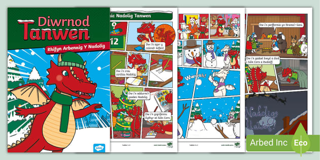 Learn Welsh: Special Edition Comic Diwrnod Tanwen - Y Nadolig (Christmas)