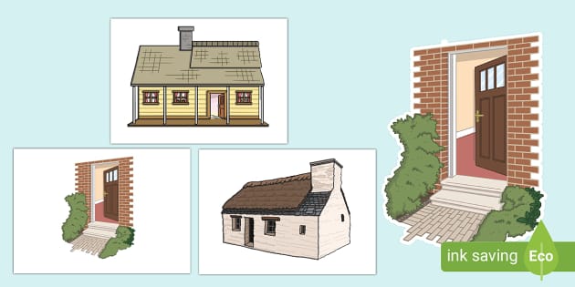 Cottage Display Cut-Outs (teacher made) - Twinkl