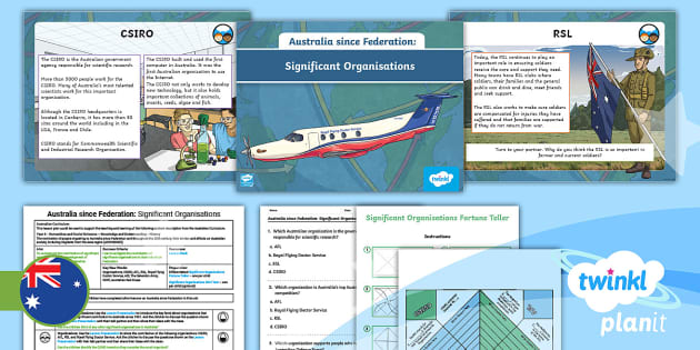 Year 6 HASS History Australia Lesson 8 Organisations