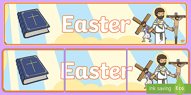 Easter Display Banner | Christian Teaching Resource | Y 1-2