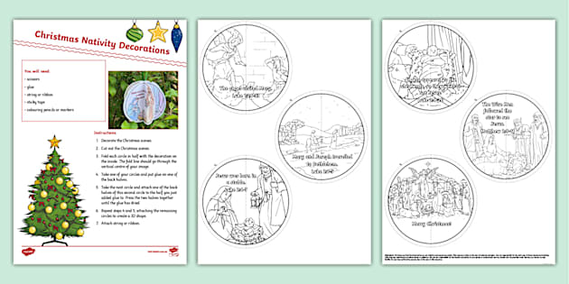 Christmas Nativity Decorations (l'enseignant a fait)