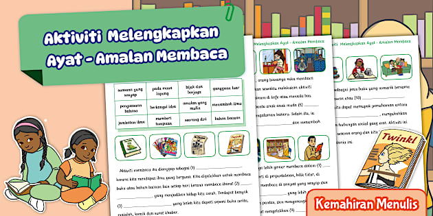 Aktiviti Melengkapkan Ayat - Amalan Membaca