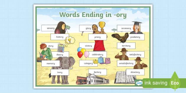 Words Ending in -ory Word Mat (Teacher-Made) - Twinkl