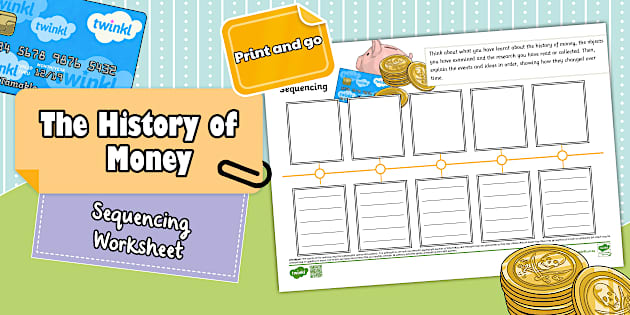 The History of Money - Sequencing Worksheet (CAPS Aligned)