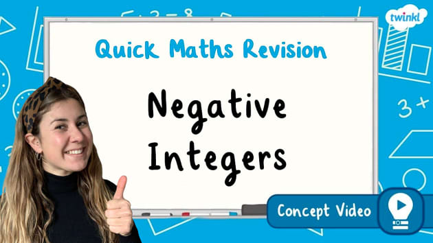 👉 Negative Integers | KS2 Maths Concept Video - Twinkl