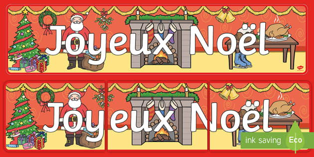 Banderole d'affichage : Joyeux Noël (creat de profesori)