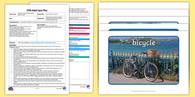 Eyfs Train Journey Of Sounds Adult Input Plan And Resource Pack
