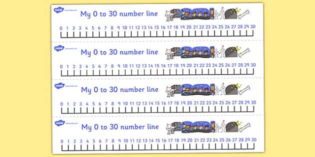 Number Lines 0 to 30 to Support Teaching on Funnybones