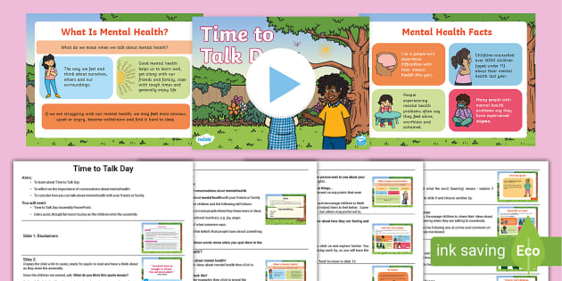 Whole School Time To Talk Day Assembly Pack - PPT and Script