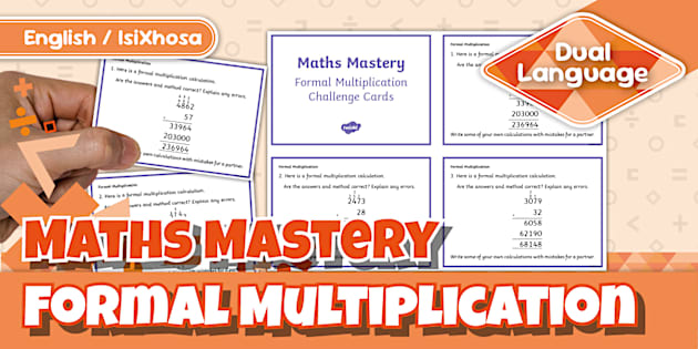 Grade 4 Calculation Formal Multiplication Maths Mastery Activities ...