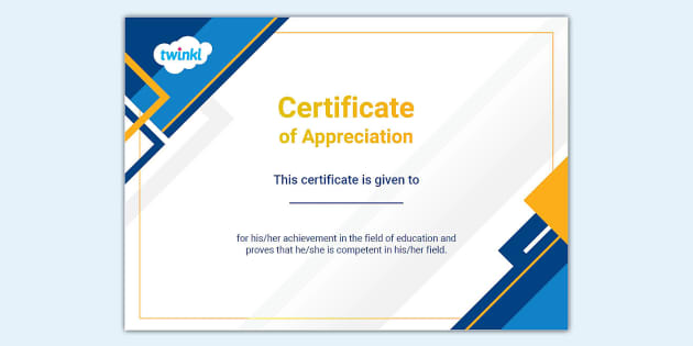 Ambassador certificate (l'insegnante ha fatto) - Twinkl