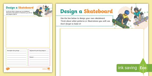 * NEW * Design a Skateboard Worksheet (teacher made)