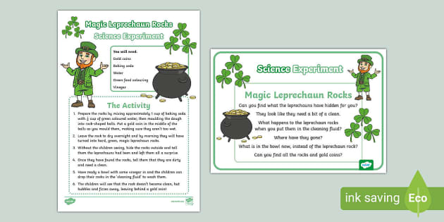 Magic Leprechaun Rocks Science Experiment (teacher made)