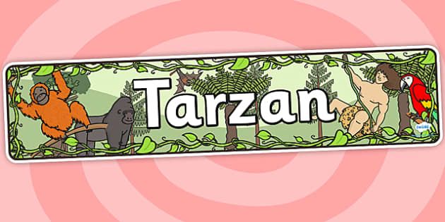 Tarzan Display Banner Professor Feito Twinkl