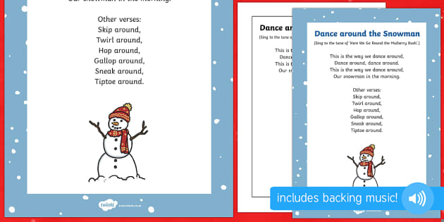 Snowman Christmas Dance for Nursery Song (teacher made)