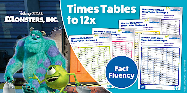 Monsters, Inc.: Monster Math — Times Tables to 12x Challenge