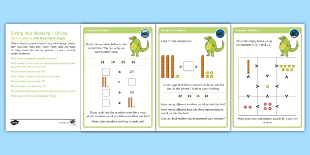 👉 Year 2 DIM: Step 13 Compare Numbers Activity Cards
