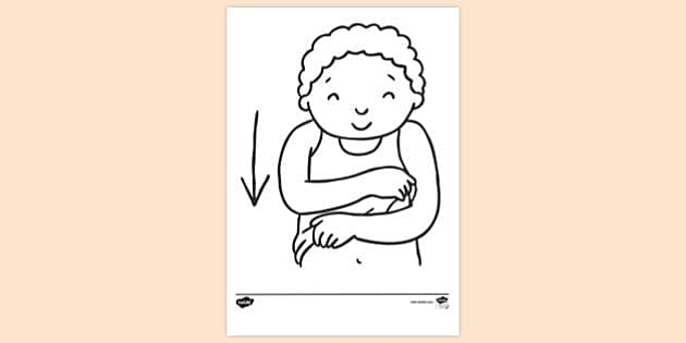 Putting Vest On Colouring Sheet | Colouring Sheets - Twinkl