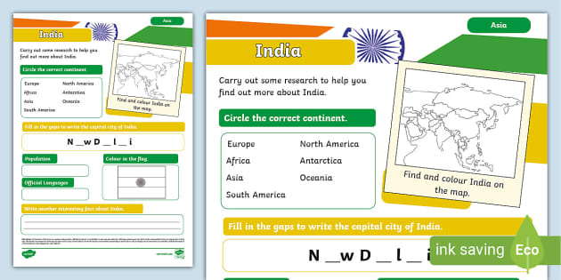 KS1 India Research Activity (Hecho por educadores) - Twinkl