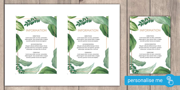 Tropical Information Cards (teacher made) - Twinkl