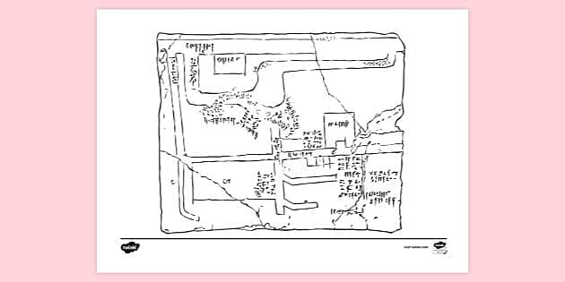 Ancient Clay Map Colouring | Colouring Sheets (Teacher-Made)