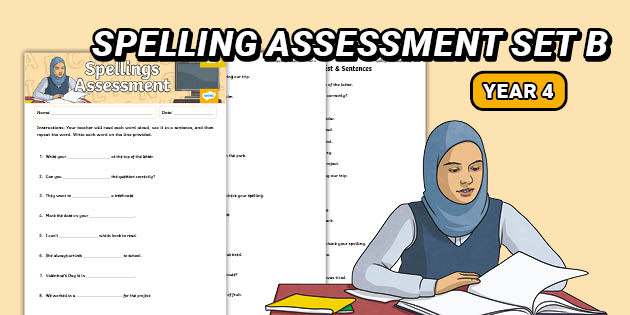 Year 4 Spelling Assessment Set B