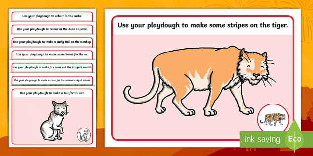 Chinese New Year Story Playdough Mats (teacher made)