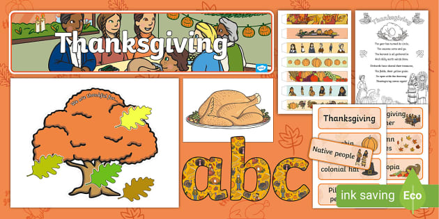 Ready Made Thanksgiving Display Pack (teacher made) - Twinkl