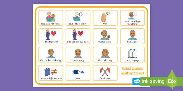 Twinkl Symbols: Reading AAC Mat (teacher made)