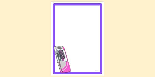 2 Hairbrushes Page Border | Page Borders | Twinkl - Twinkl