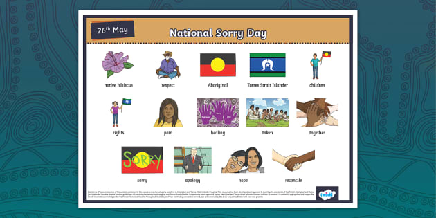 National Sorry Day Word Mat (teacher made) - Twinkl