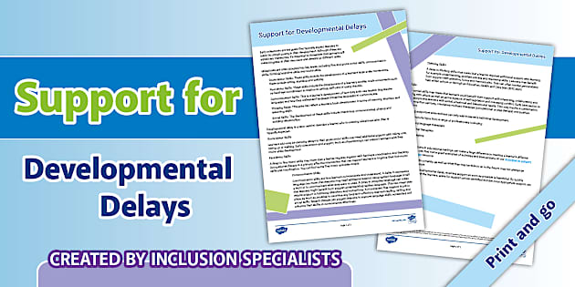 Support available for Developmental Delays