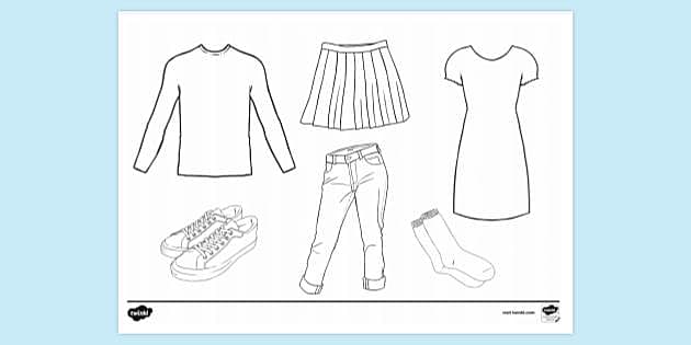 Outfits Colouring | Colouring Sheets (teacher made) - Twinkl