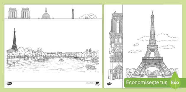 Paris – Desene de colorat 9-12 ani (teacher made) - Twinkl